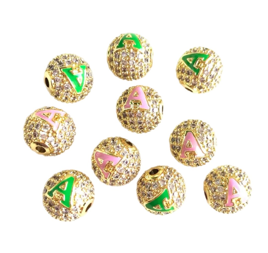 Alphabet Initial Letters Ball Spacers - Etsy