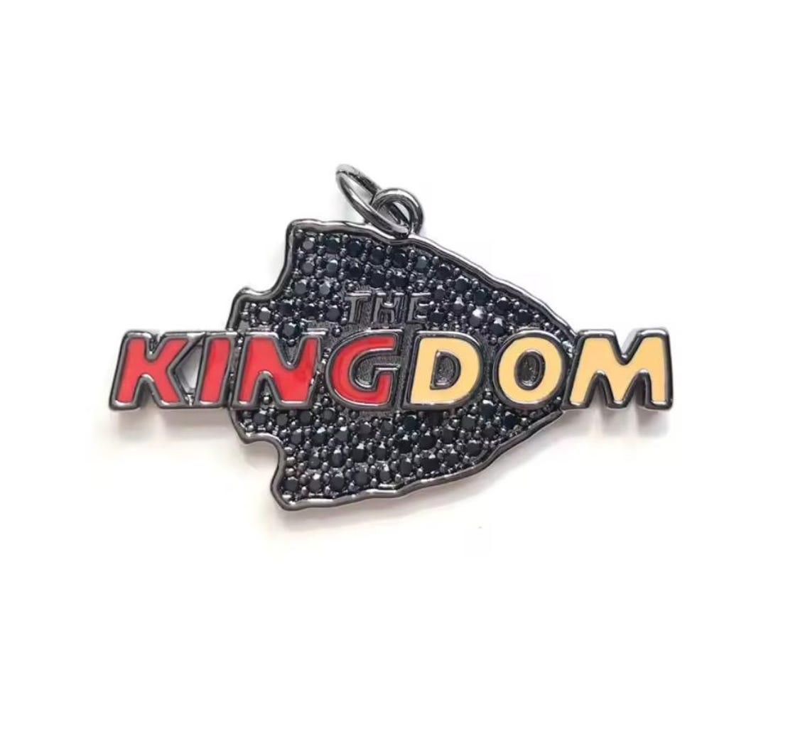 Chiefs Arrowhead Charm: Gold or Silver Enamel Bead - Etsy
