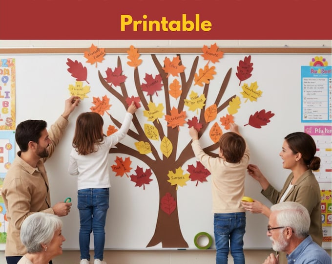 Gratitude Tree Printable | Thankful Tree Wall Display With Printable ...
