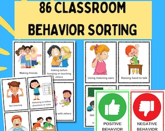 Classroom Behavior Sort, Sorting Activities Toddlers, Preschoolers ...