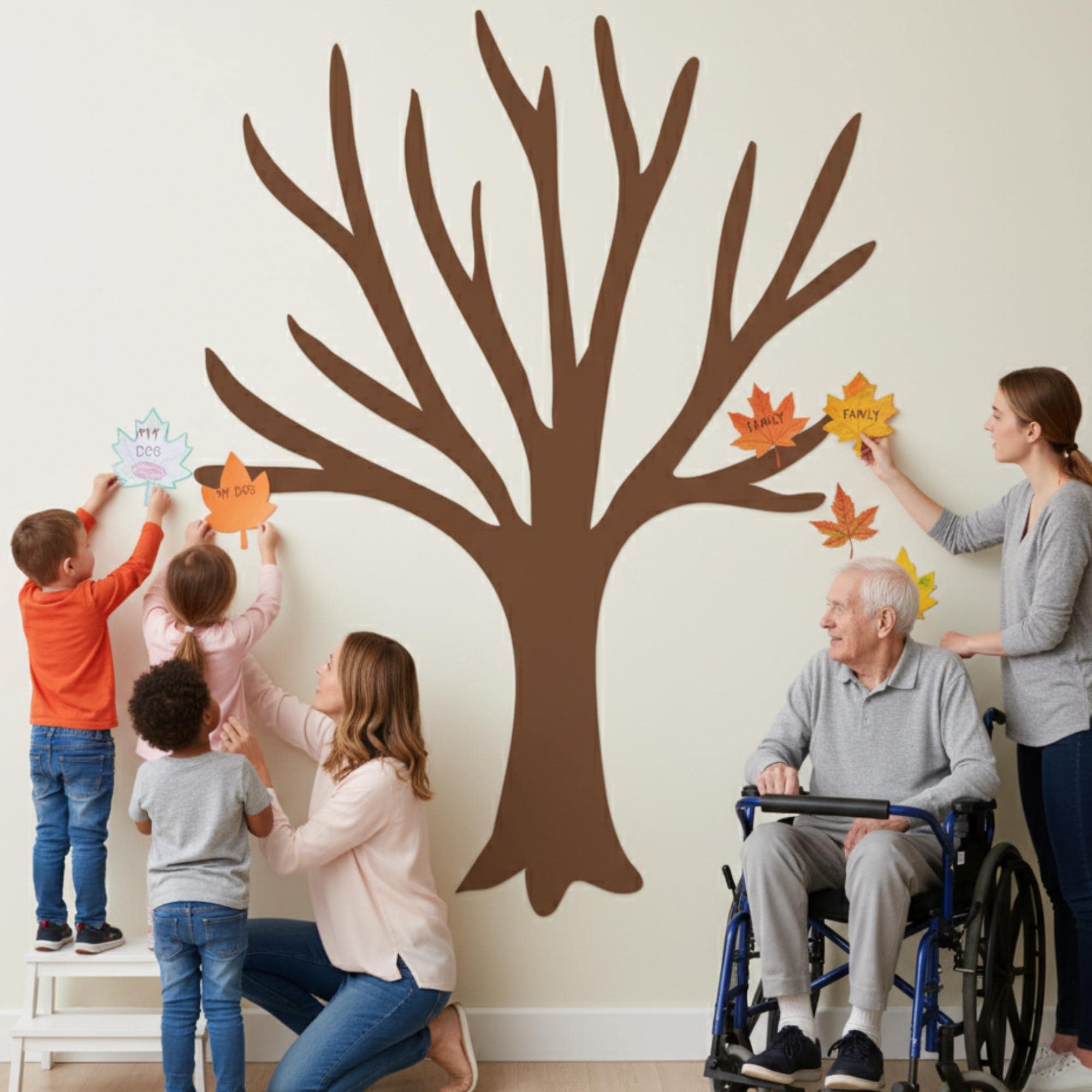 4.5ft Gratitude Tree Activity Printable for Kids, Adults, Teachers ...