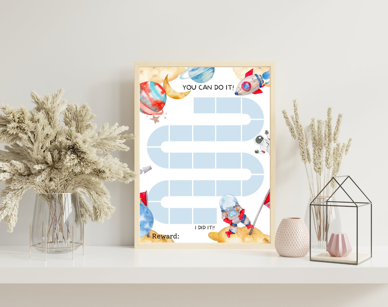 Outer Space Astronaut Reward Chart for Kids, Toddlers, Space Astronaut ...