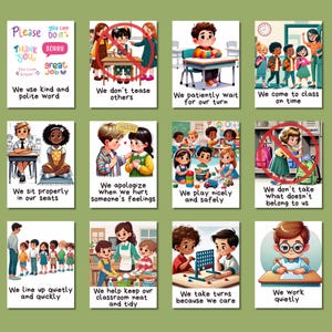 37 Printable Classroom Rules Posters for Daycare, Preschool ...