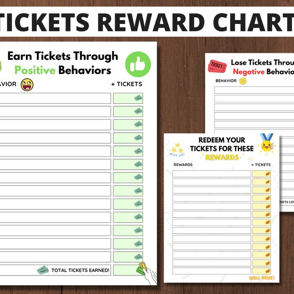 Reward Tickets - Etsy