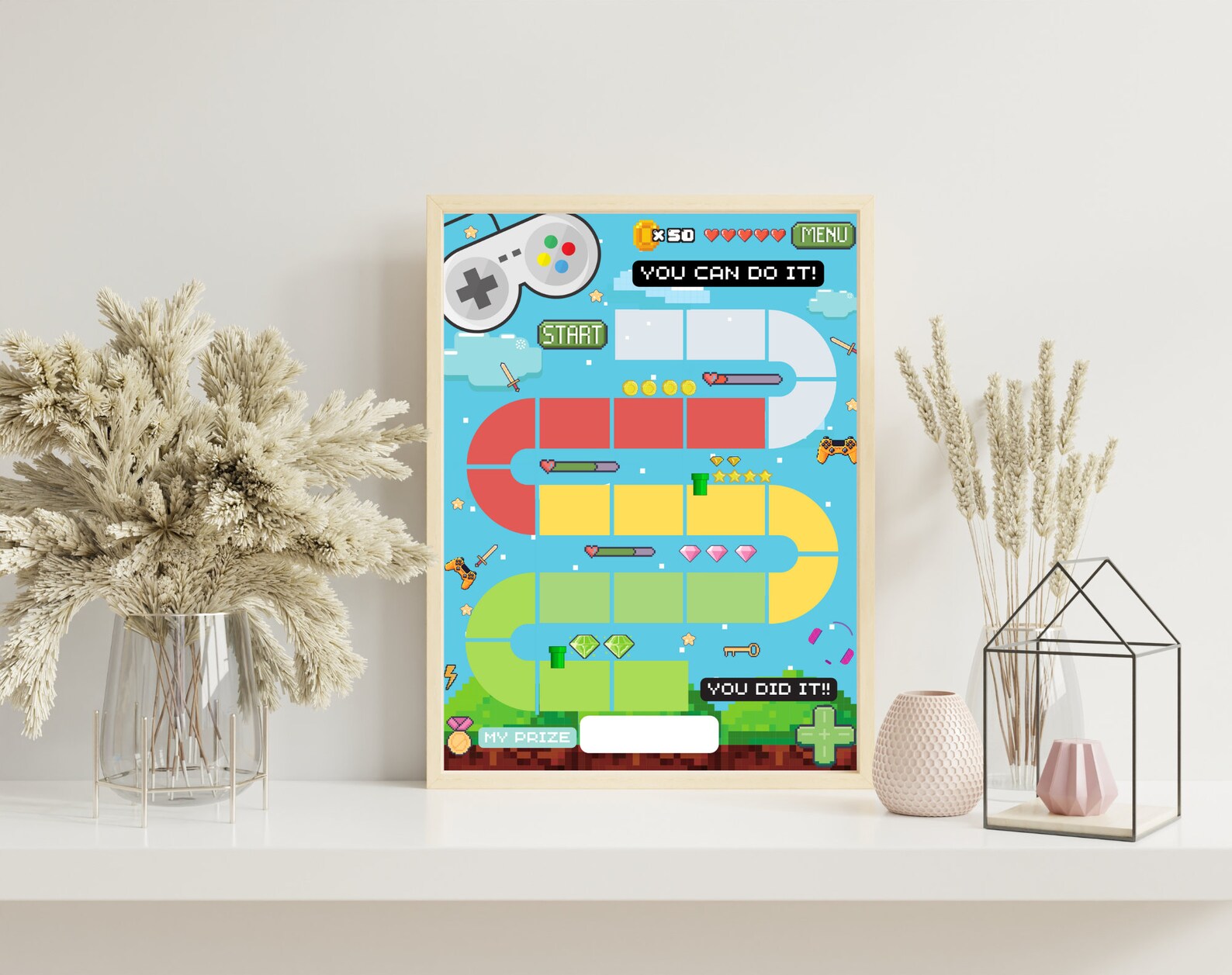 Video Game Reward Chart for Kids Boys, Gamer Behavior Chart for Kids ...