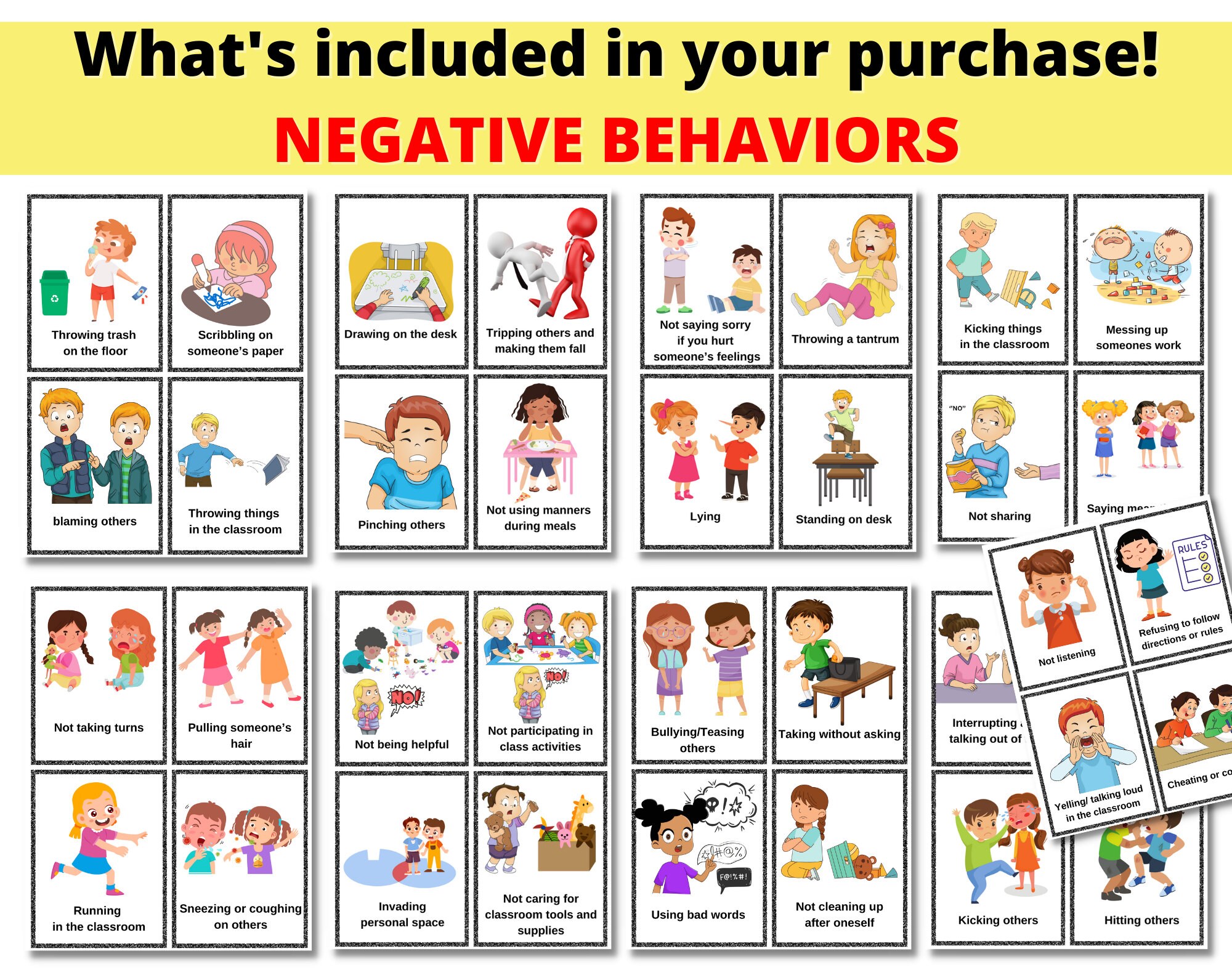 Classroom Behavior Sort, Sorting Activities Toddlers, Preschoolers, Daycare, Prek, Kindergarten ...