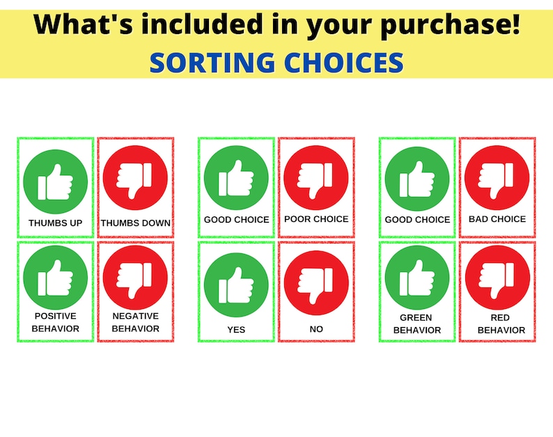 Classroom Behavior Sort, Sorting Activities Toddlers, Preschoolers ...
