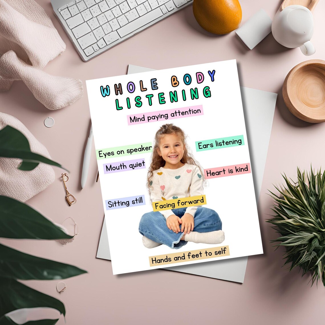 5 Whole Body Listening Posters | Calm Body Circle Time Visuals ...