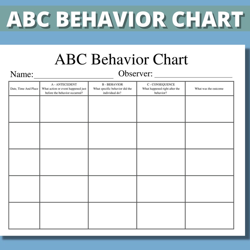 Free Kids Behavior Chart - Etsy