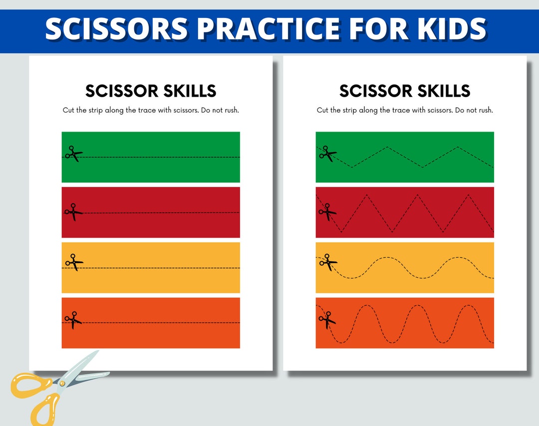 Beginning Scissors Practice | Cutting Practice | Fine Motor Practice ...