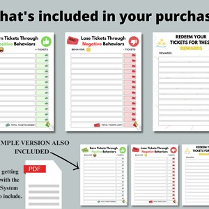 Ticket Rewards Chart for Kids, Raffle Ticket Reward System for Home ...