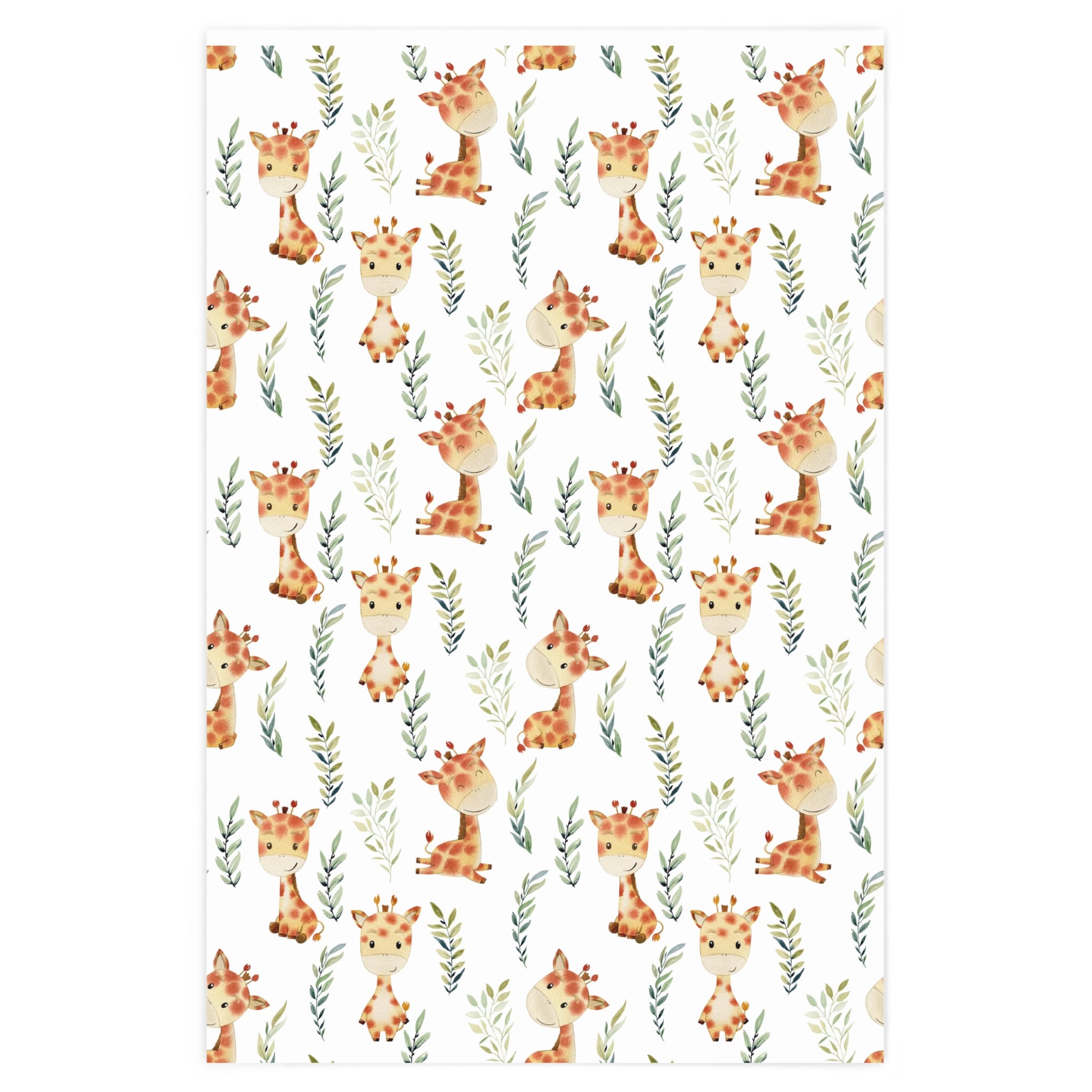 Baby Giraffe Wrapping Paper Baby Shower Wrapping Paper Baby Gift ...