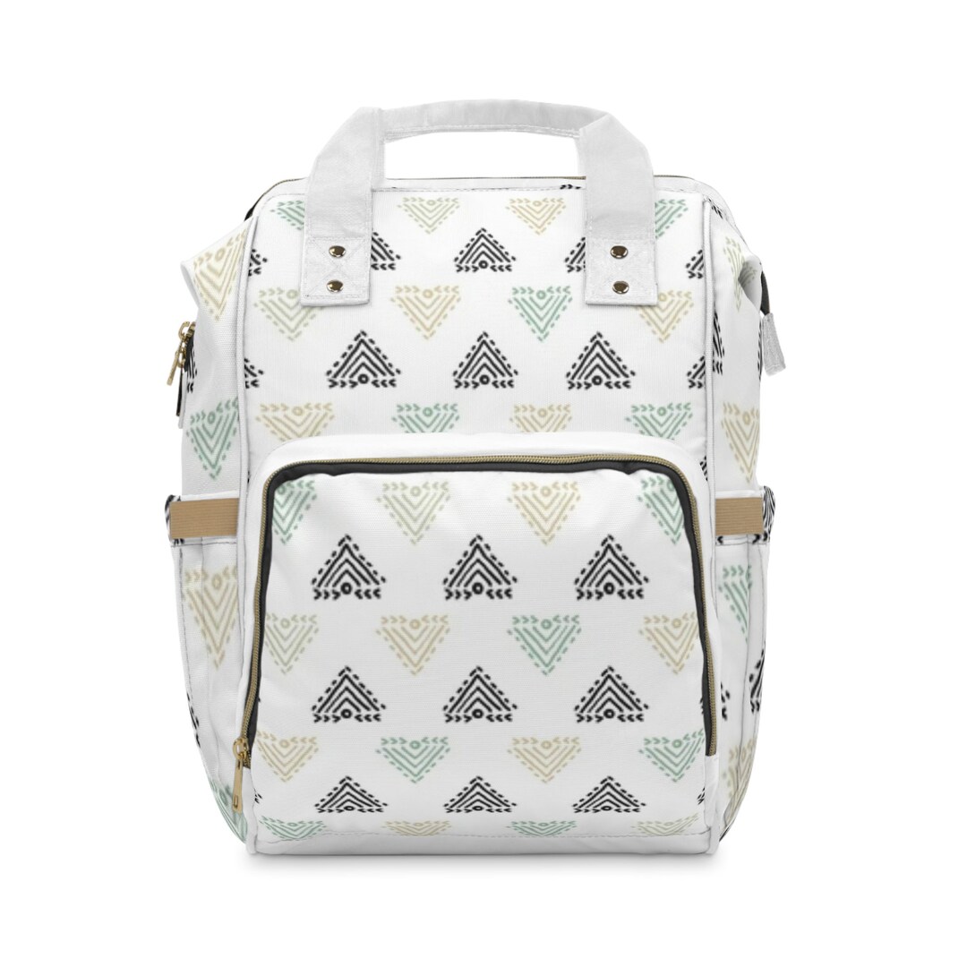 Modern Print Diaper Backpack Triangle Minimalist Design for Baby Shower ...