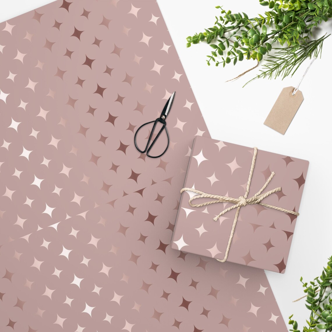 Pink Sparkle Wrapping Paper for Birthday Party Baby Shower Birthday ...