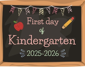 Editable First Day of School Sign | K-12 Printable (instant Download ...