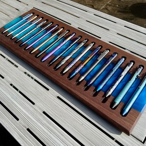 Custom Collector’s Pen Display Tray - Premium Wood & Epoxy - Made in ...