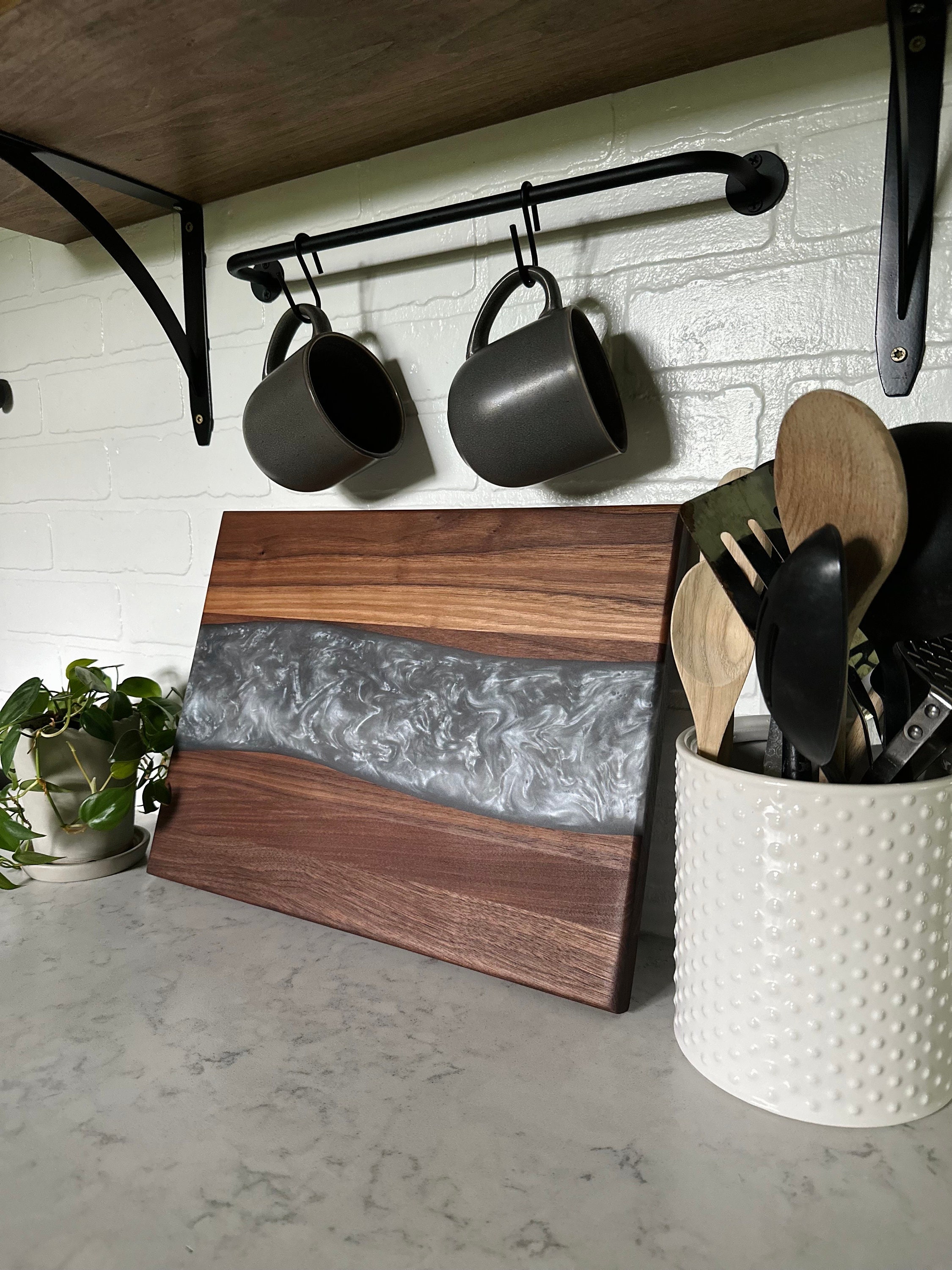 Reversible Epoxy Resin River Serving Tray and Cutting Board - Etsy