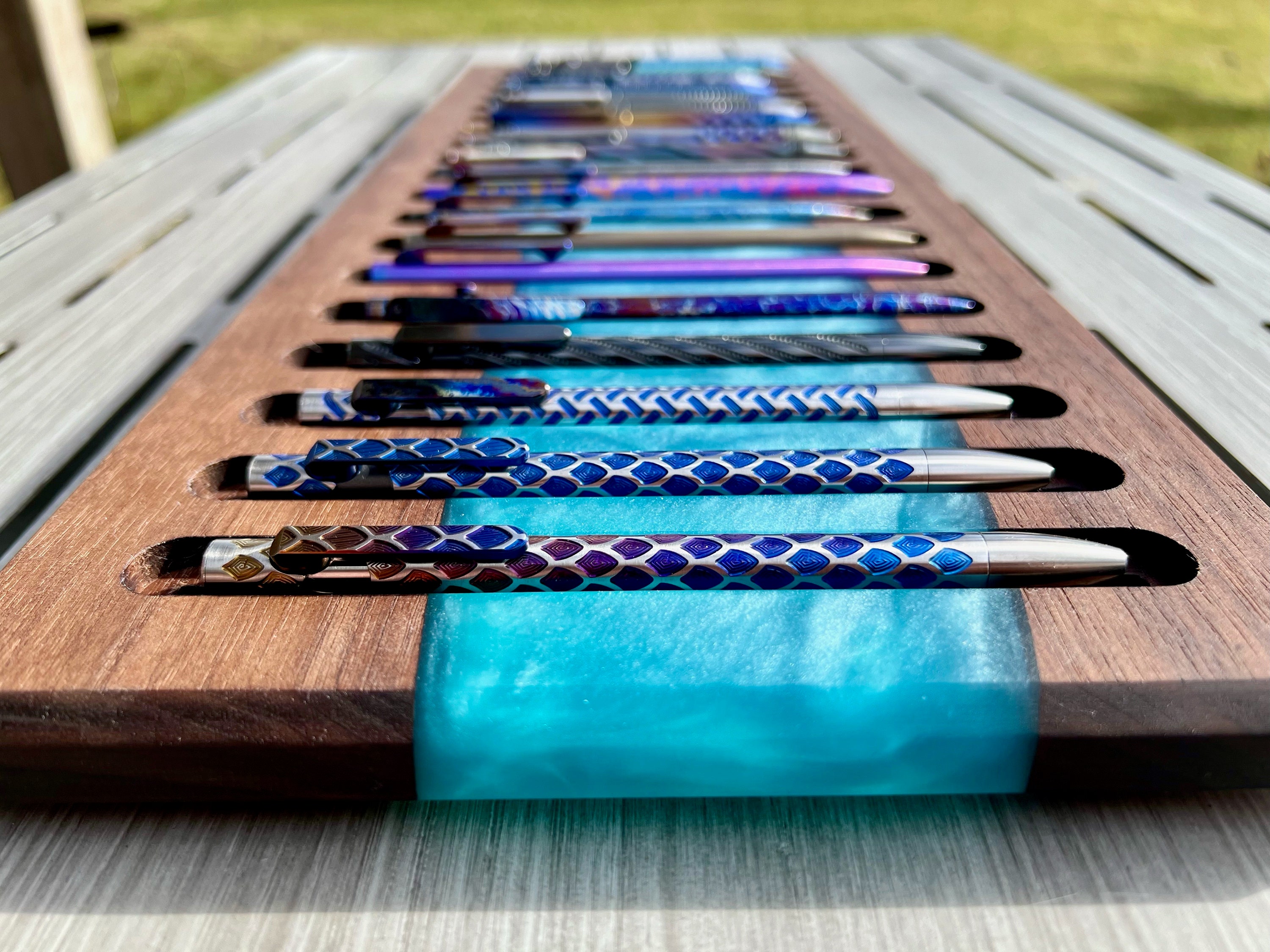 Custom Collector’s Pen Display Tray - Premium Wood & Epoxy - Made in ...