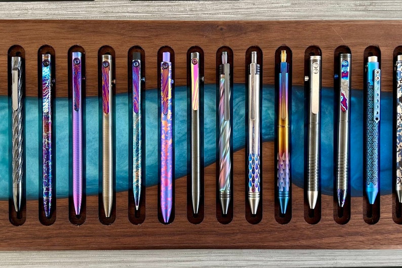 Custom Collector’s Pen Display Tray - Premium Wood & Epoxy - Made in ...