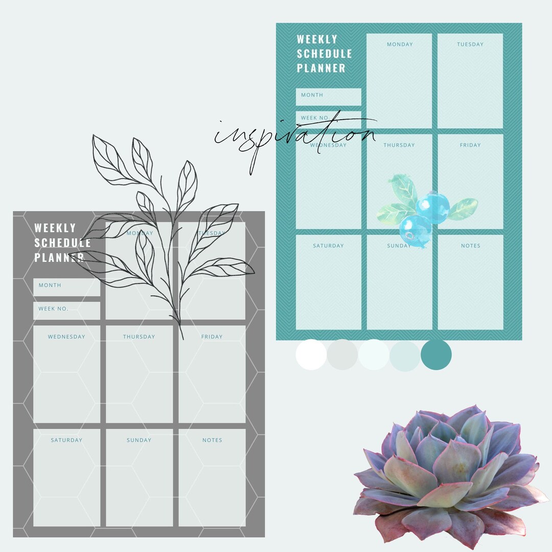 Weekly Spread Simple (printable) - Etsy