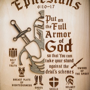 Armor of God Sign, Personalized Armor of God Art, Modern Christian Art ...