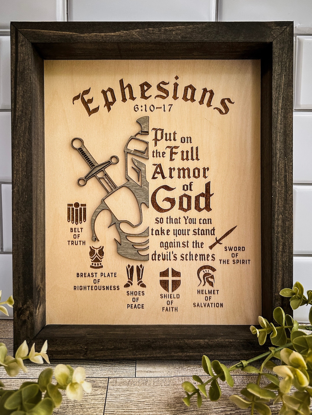 Armor of God Sign, Personalized Armor of God Art, Modern Christian Art ...