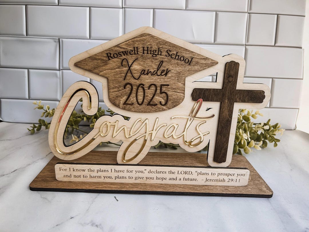 Personalized Christian Graduate Display, Christian Graduation Party ...