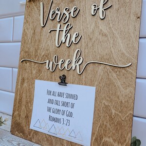 Wooden Verse of the Week Sign, Bible Memory Verse Sign, Bible Verse ...
