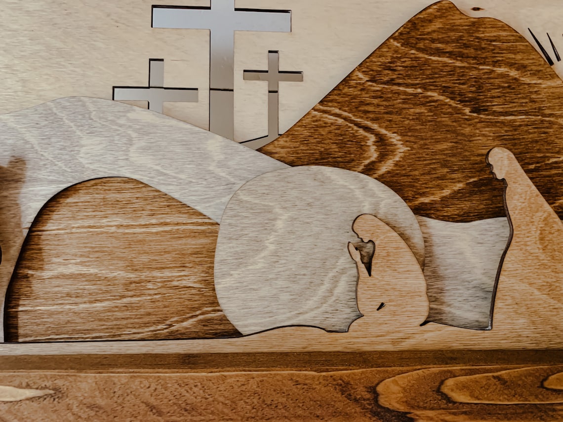 Wooden Layered Resurrection Easter Art: Empty Tomb Decor - Etsy