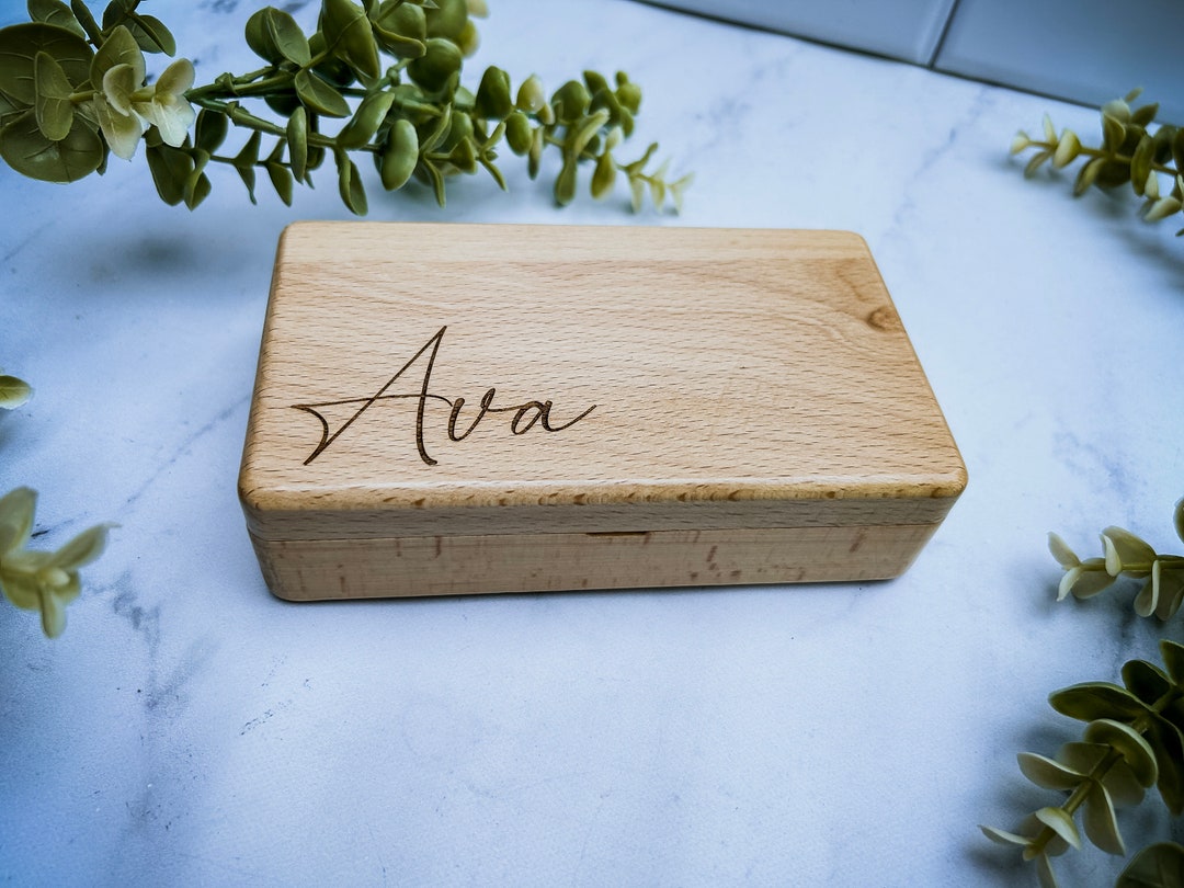Personalized Wooden Engraved Jewelry Box, Jewelry Box for Girls, Custom ...