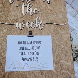 Wooden Verse of the Week Sign, Bible Memory Verse Sign, Bible Verse ...