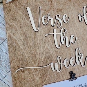 Wooden Verse of the Week Sign, Bible Memory Verse Sign, Bible Verse ...