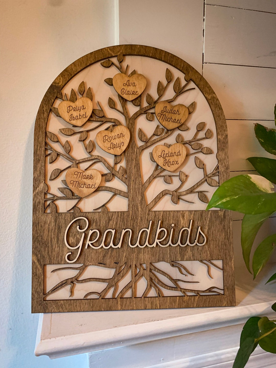 Personalized Family Tree Art Grandparent's Gift - Etsy