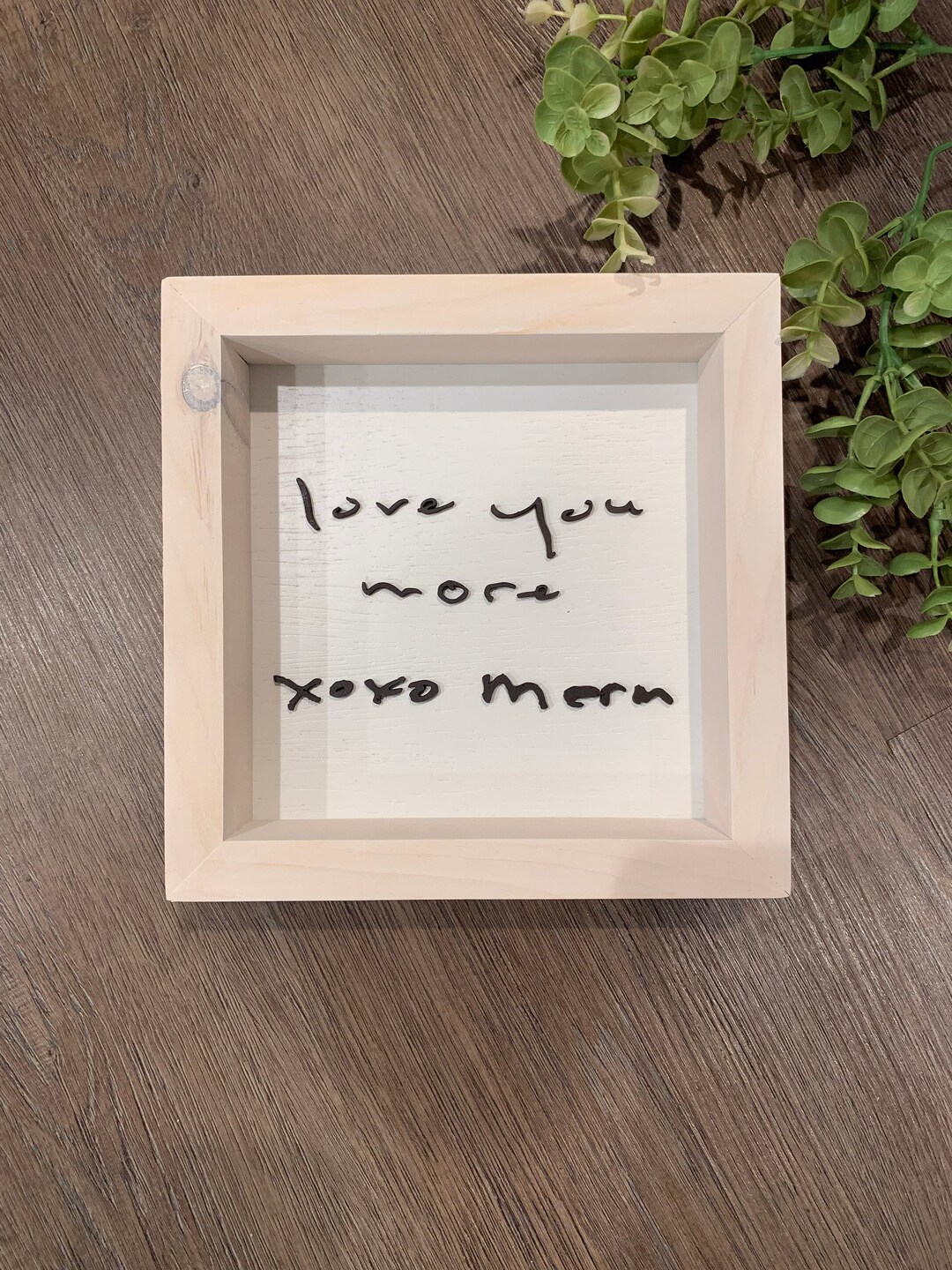 Small Custom Handwriting Framed Art, Handwriting Sign, Keepsake Art ...