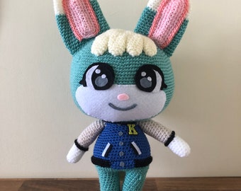 Toys Animal Crossing Villager Sasha the Rabbit Amigurumi Crochet Plush ...