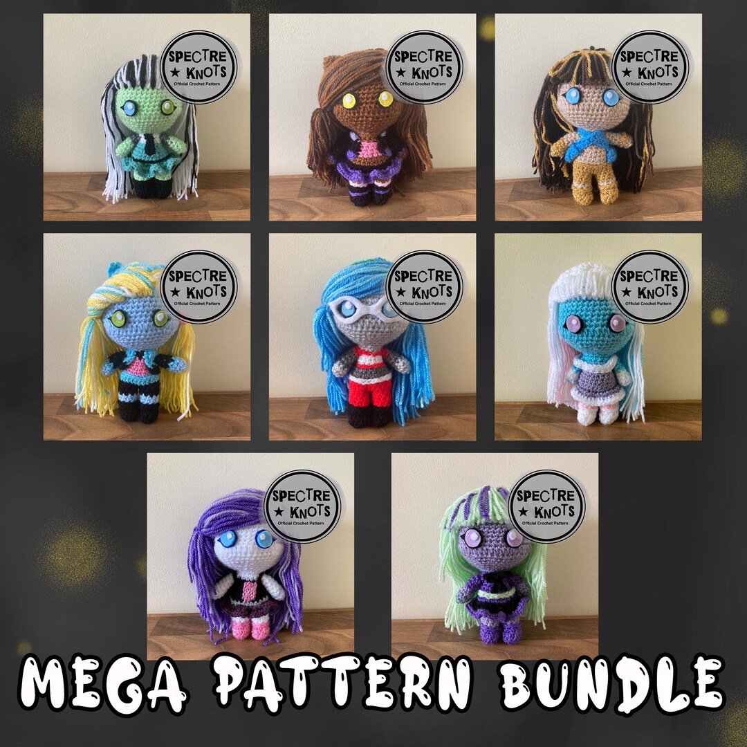 MONSTER HIGH BUNDLE Set Crochet Patterns - Digital Download - Etsy