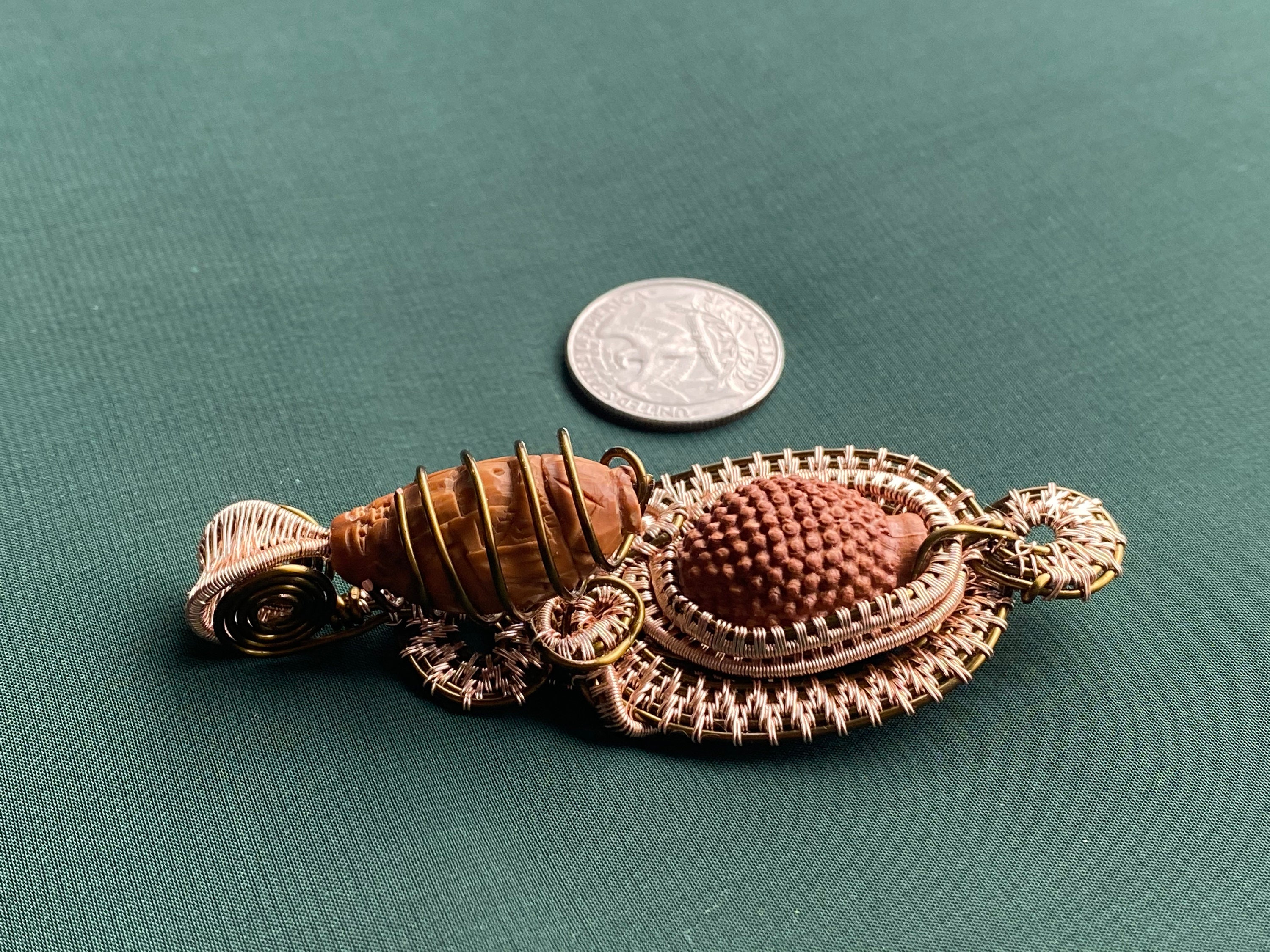 Rosewood Kuan Yin Bead / Carved Hedaio Nut Buddha Body Bead / Rose Gold ...