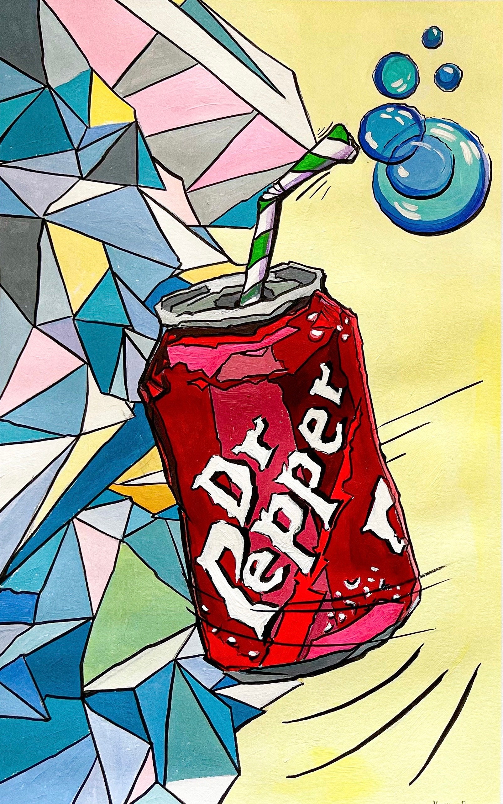 Dr Pepper Pop Art Acrylic Painting Custom Painting From Photo - Etsy