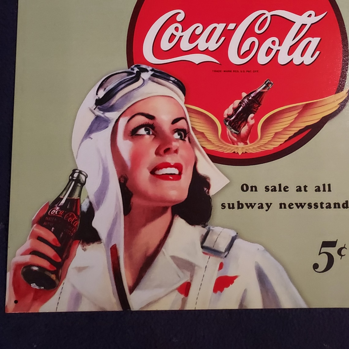 Coca Cola Tin Sign Send Thirst Flying - Etsy