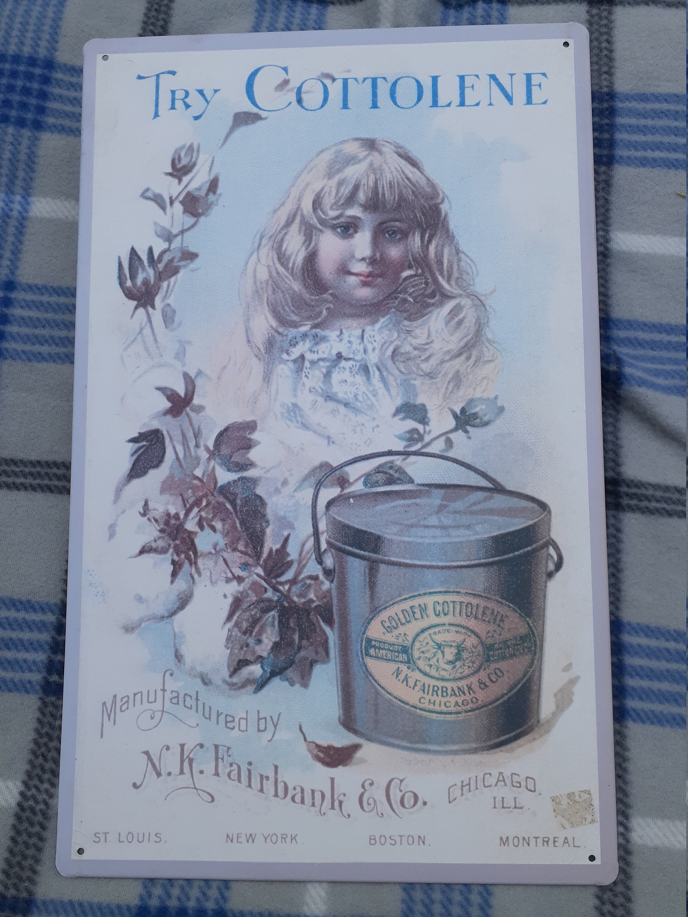 Cottolene Metal Sign - Etsy