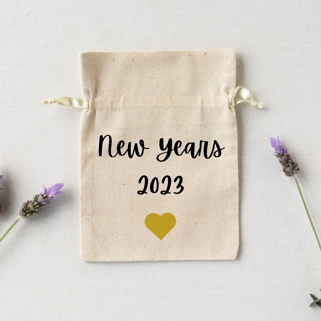 New Years 2023 Drawstring Bag New Years Favor Bags New Years Party Bags ...