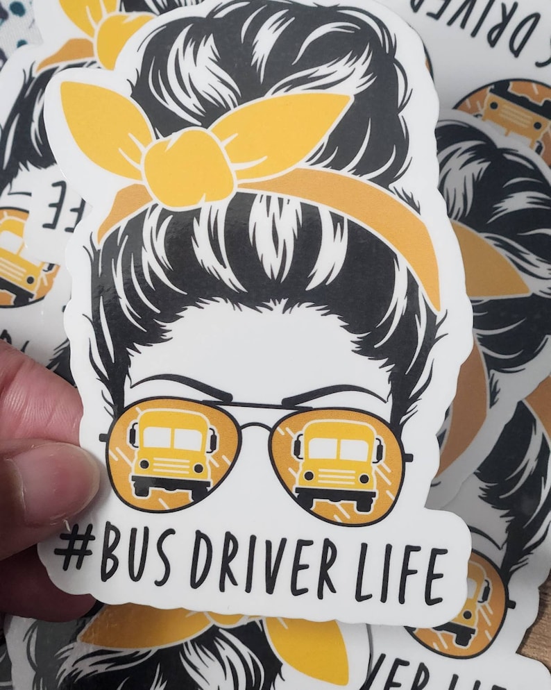 Bus Driver Life Bus Driver Appreciation Waterproof Sticker - Etsy