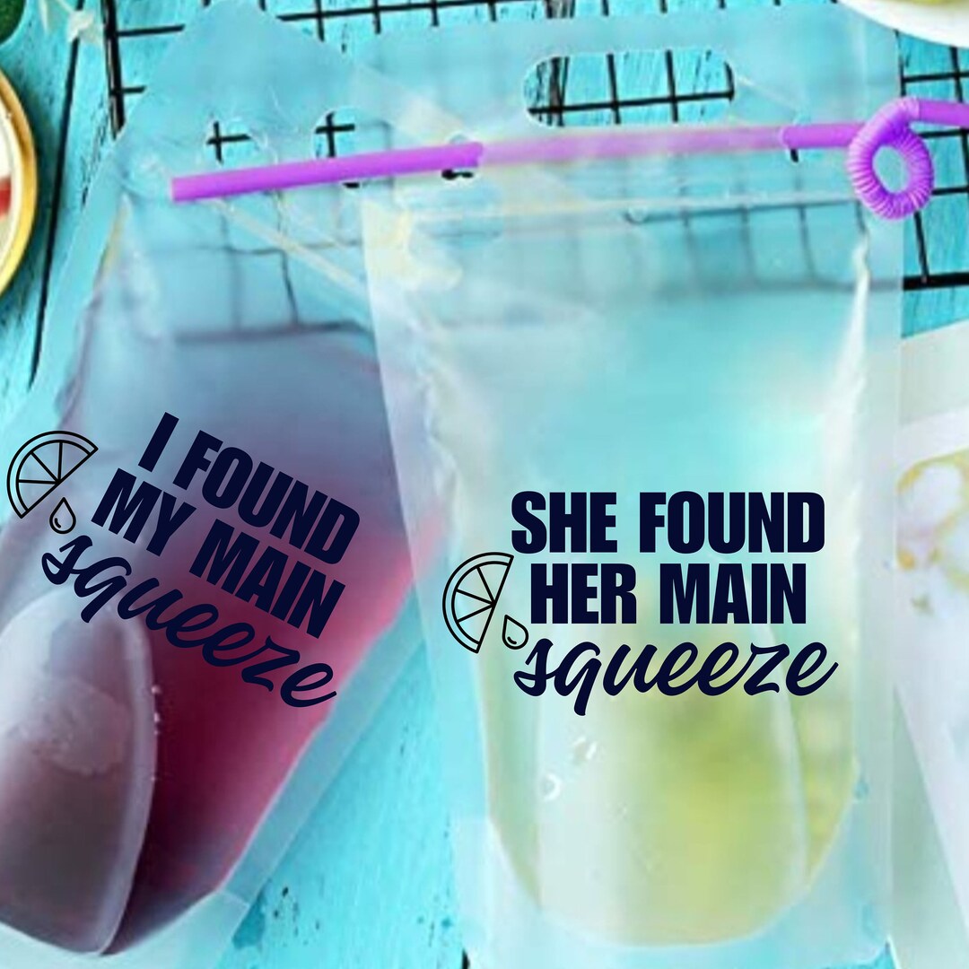 She Found Her Main Squeeze Drink Pouches | Bridal Shower | Lemon Bridal ...