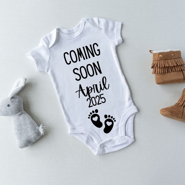 Baby Coming April Announcement - Etsy