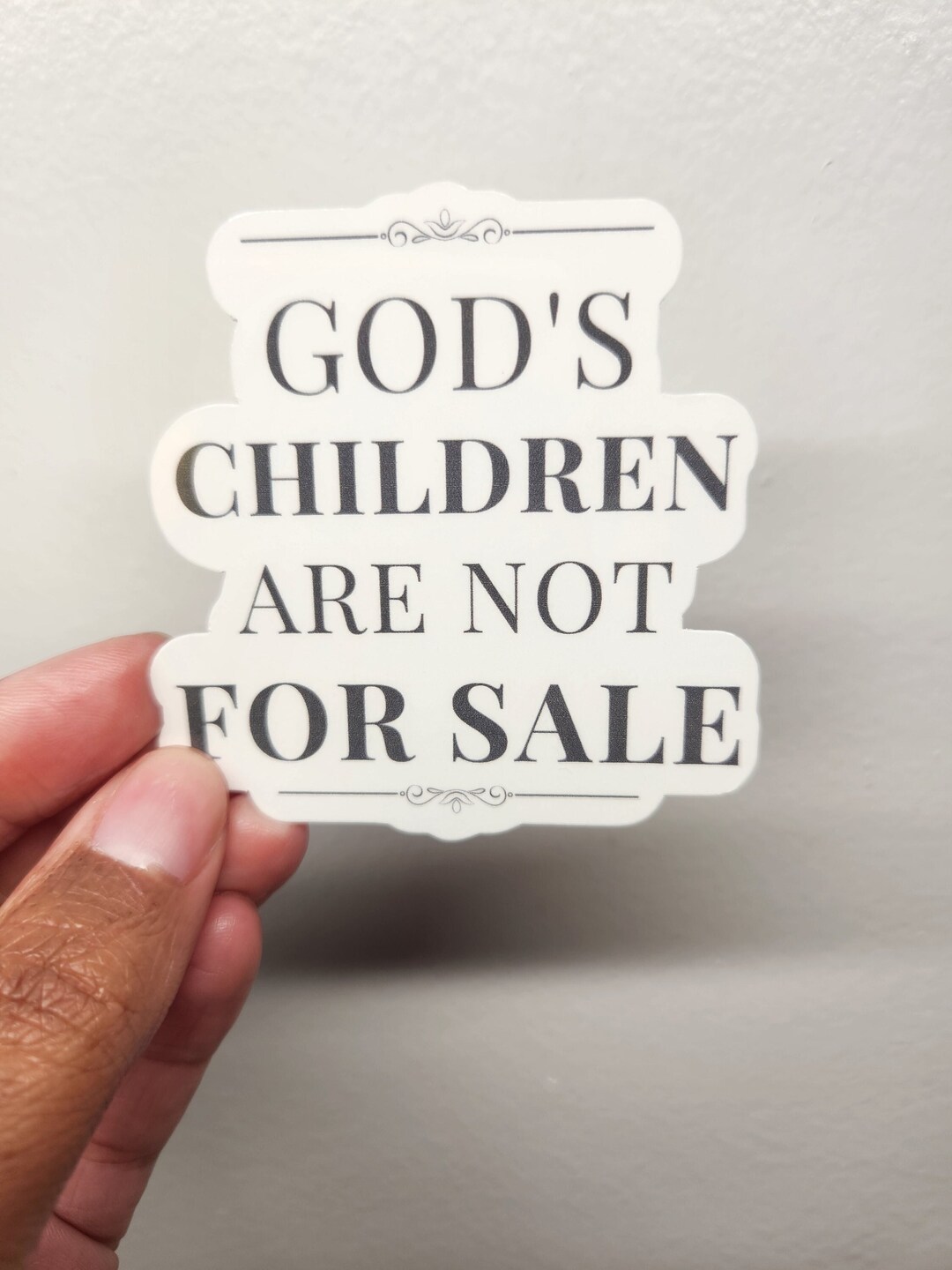 God's Children Are Not for Sale Waterproof Sticker | Awareness Sticker ...