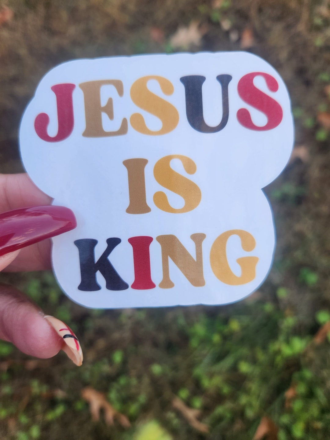 Jesus is King Waterproof Sticker | God is Good | Christian Sticker ...