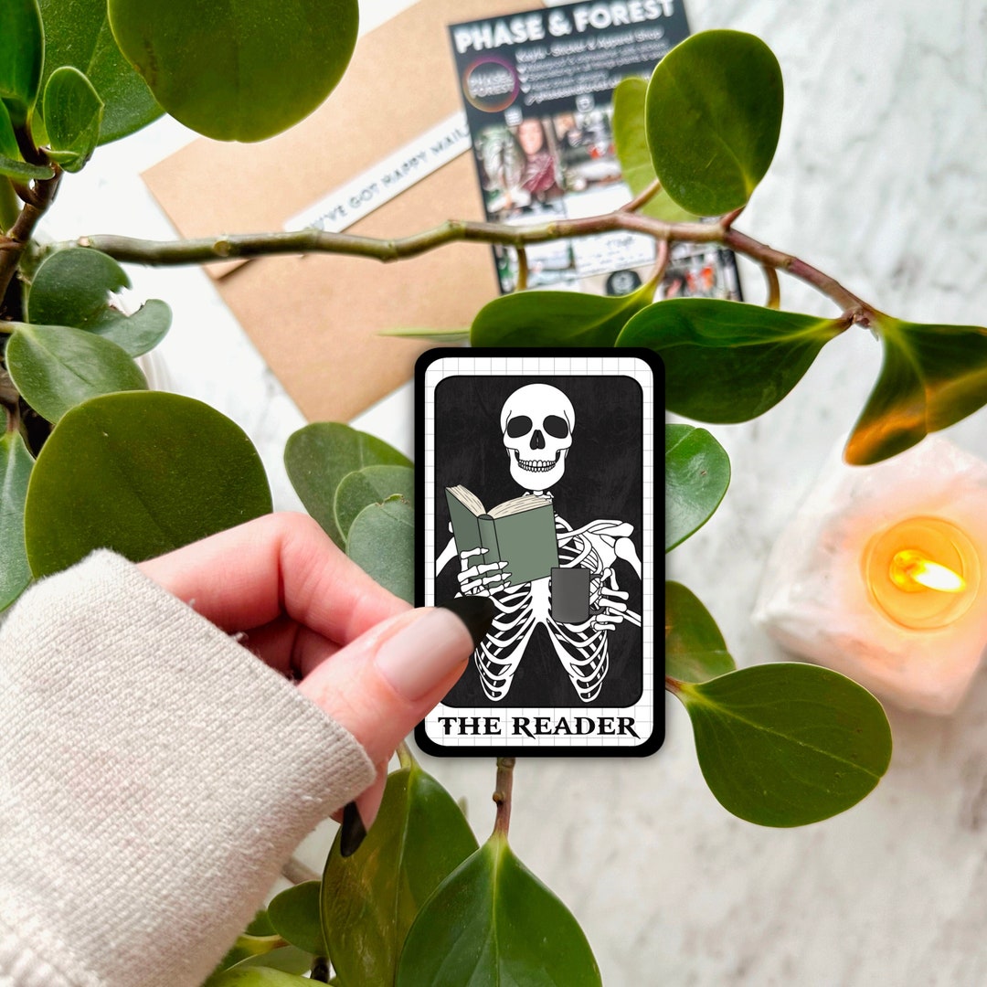 The Reader Sticker, Tarot Card Sticker, Bookish Sticker, Book Lover ...