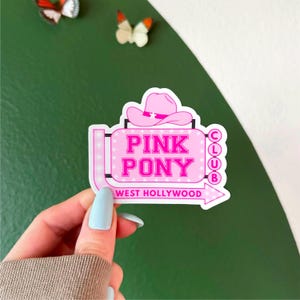 Pink Pony Club Vintage Sign Sticker, Chappell Roan Sticker, Midwest ...