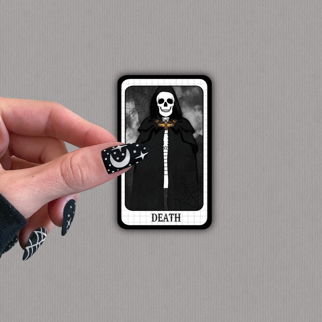 Tarot Card Sticker Death Tarot Card Skeleton Sticker Death - Etsy