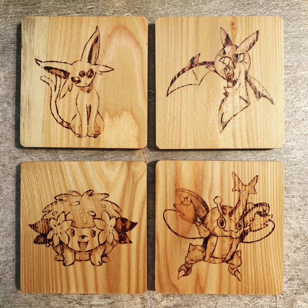 Custom Pokemon Coaster Set - Etsy